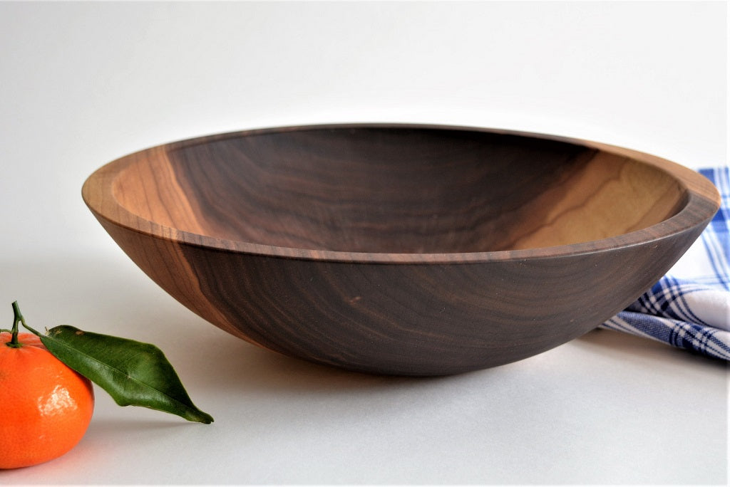 Black Walnut Salad Bowl 12-inch | NH Bowl and Board | New Hampshire ...