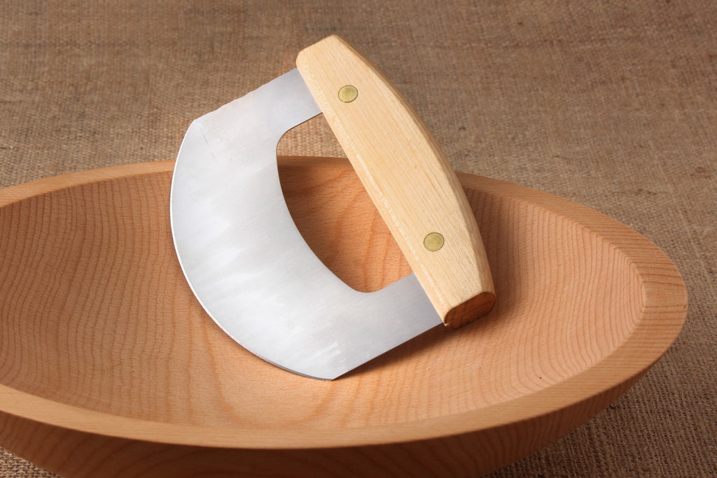 Wood Chopping Bowl and Mezzaluna | NH Bowl and Board | New Hampshire ...