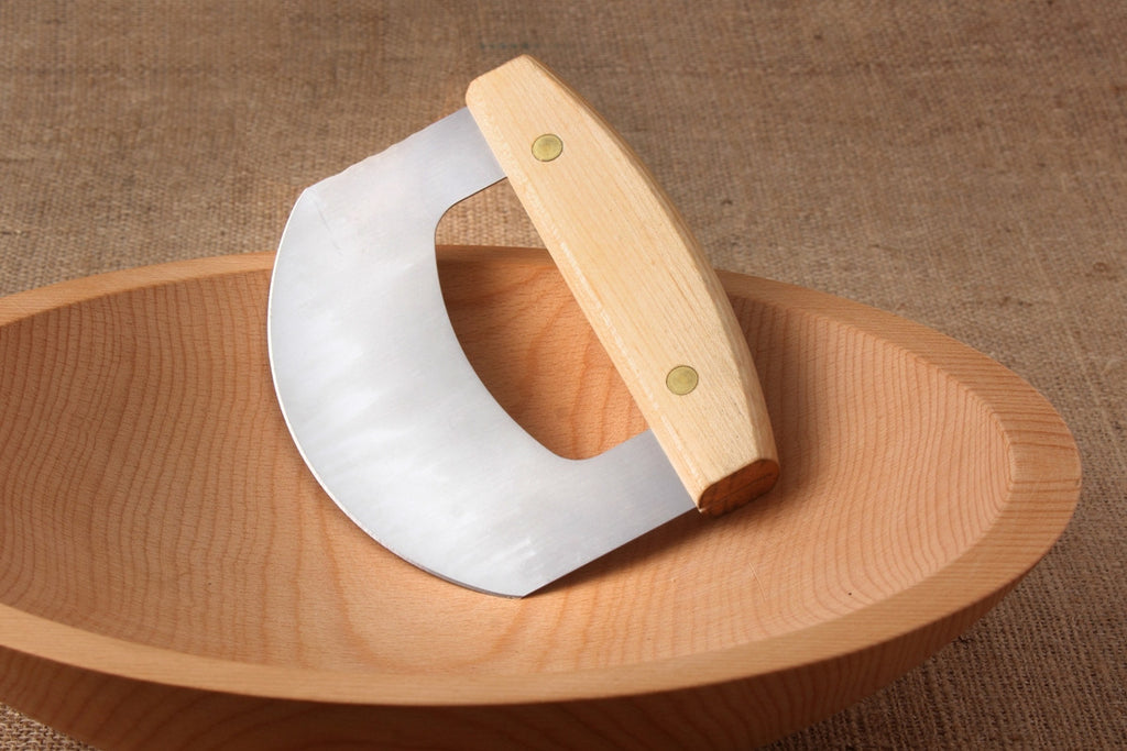 Wood Chopping Bowl and Mezzaluna | NH Bowl and Board | New Hampshire ...